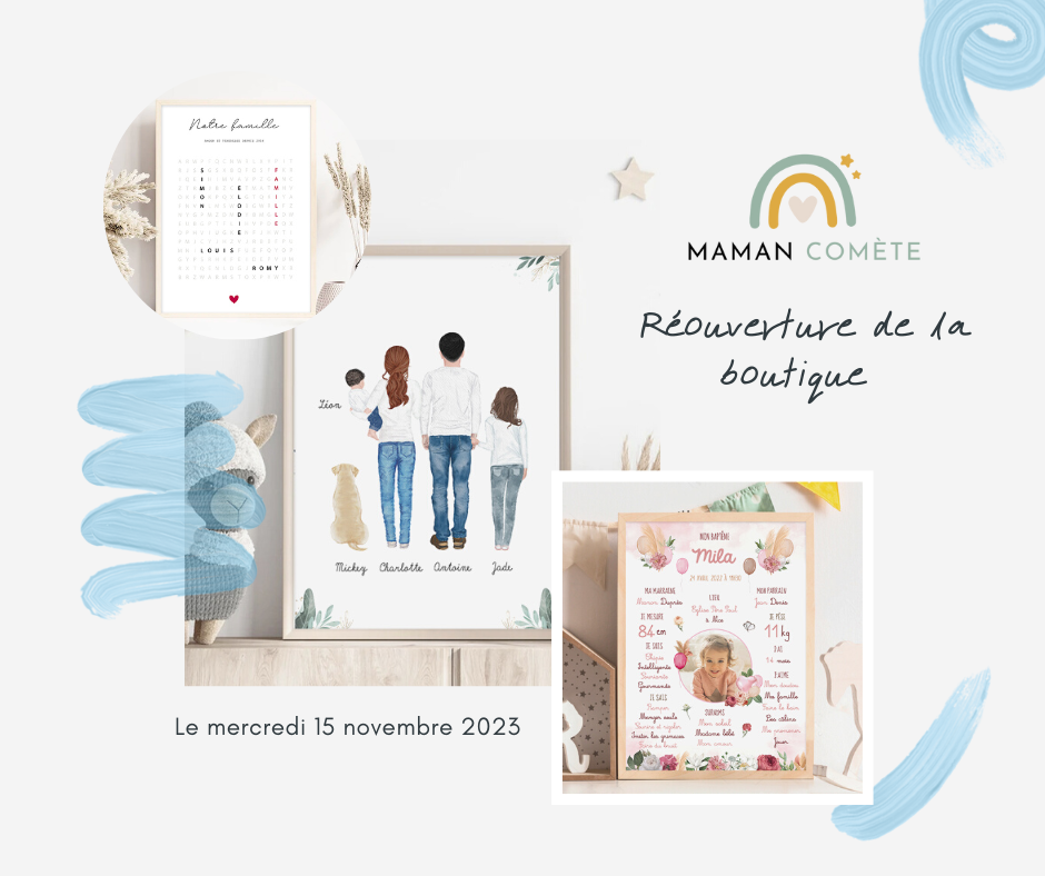 Affiche famille Marion - Maman Comète